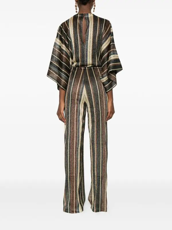 SIYU Striped V-neck Jumpsuit - Multi