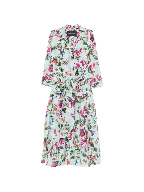 Samantha Sung Audrey Printed Cotton Midi Dress - Multi