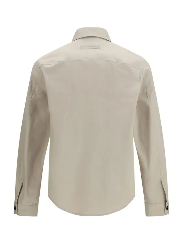 Zegna Long Sleeve Cotton Shirt Jacket