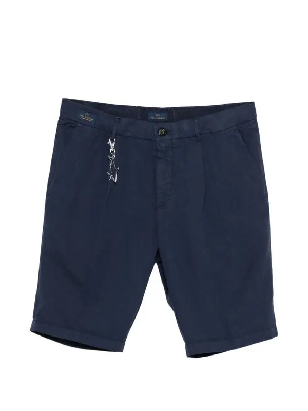 Paul & Shark Cotton And Linen Bermuda Shorts - Blue