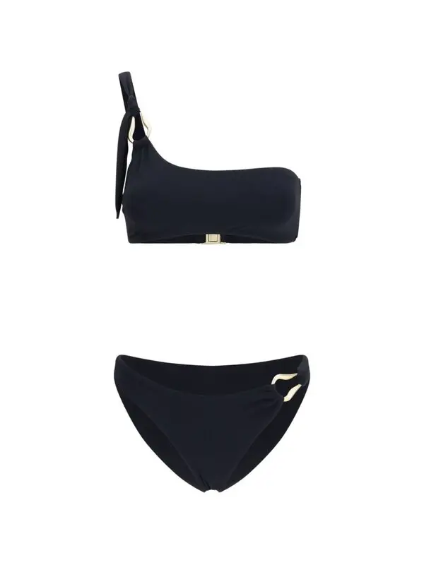 Zimmermann Roselight One-shoulder Bikini Set - Black