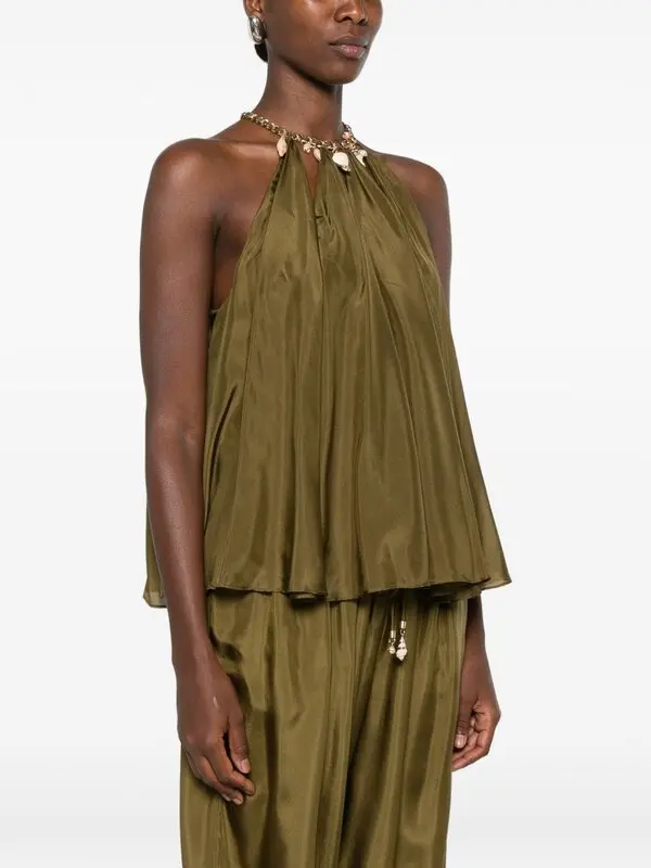 Zimmermann Mahon Silk Top - Green