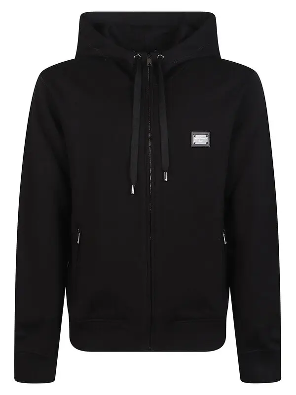 Dolce & Gabbana Logo Detailed Full Zip Hoodie