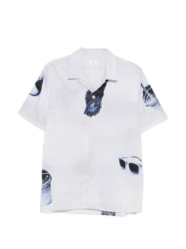 Paul Smith Sunbleached Snaps Cotton Shirt - Grey
