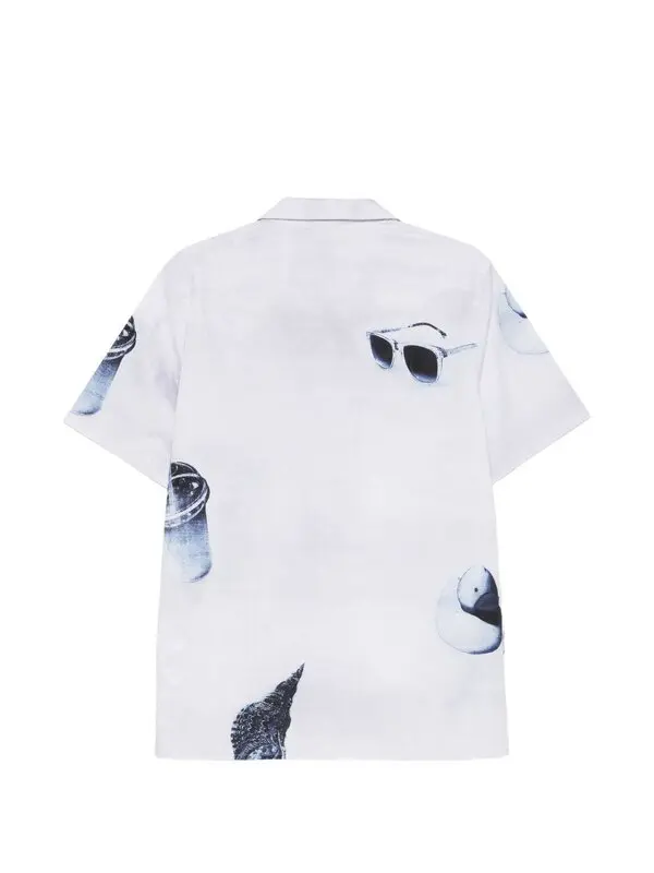 Paul Smith Sunbleached Snaps Cotton Shirt - Grey