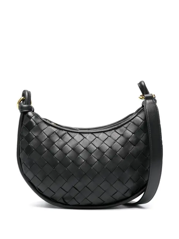 Bottega Veneta Gemelli Leather Shoulder Bag - Black