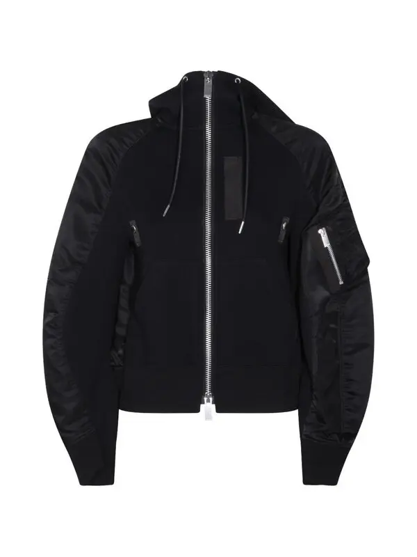 Sacai Cotton And Nylon Hoodie