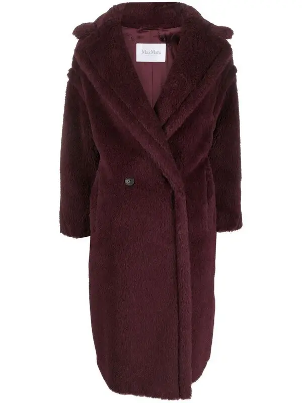 Max Mara Tedgirl Wool Coat - Red