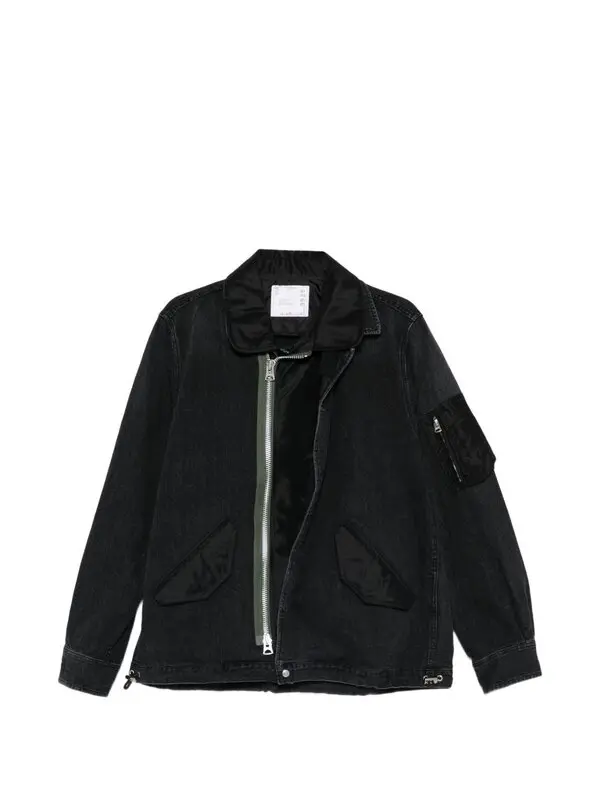 Sacai Denim And Nylon Jacket