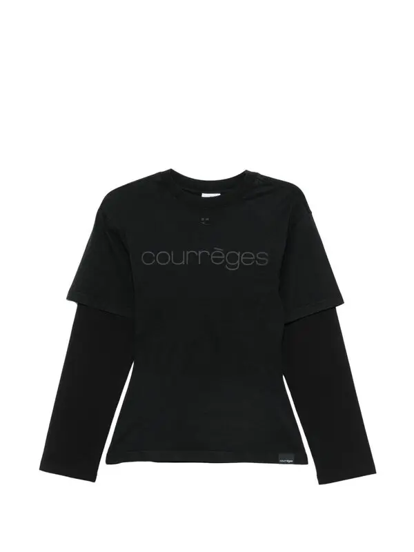 COURREGES Layered Cotton T-shirt