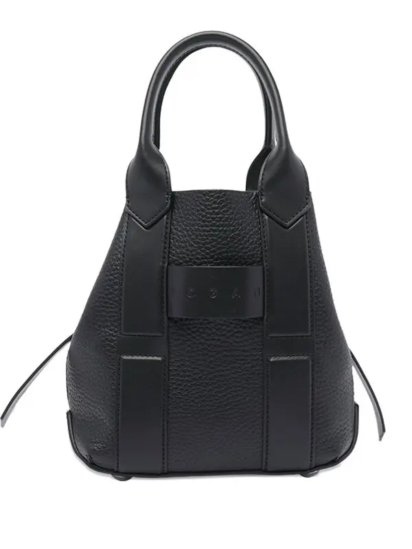 Hogan Script Small Leather Tote Bag