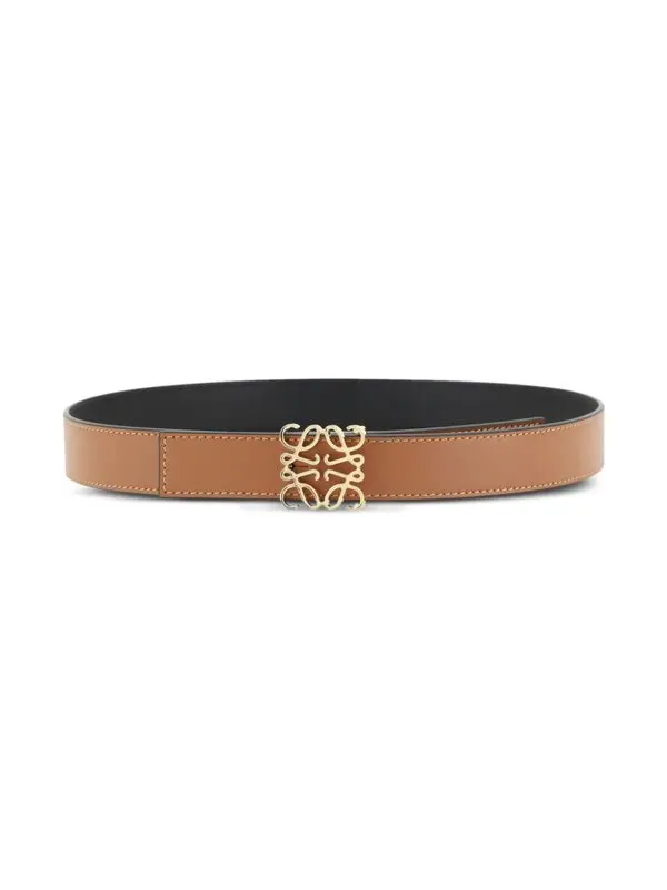 Loewe Anagram Leather Belt - Brown