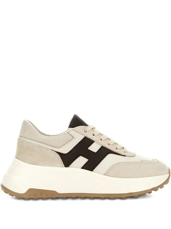 Hogan Hi-fi Leather Lace-up Sneakers - Beige