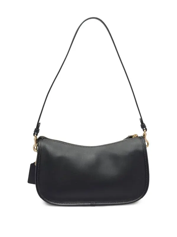 COACH Waverly Leather Shoulder Bag - Black