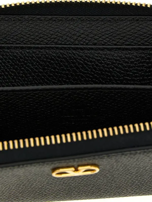 Valentino Garavani Vlogo Signature Leather Wallet