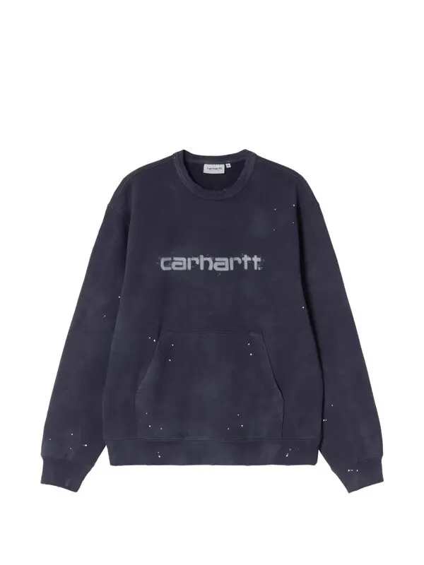 Carhartt Work In Progress Logo Cotton Sweatshirt - Blue