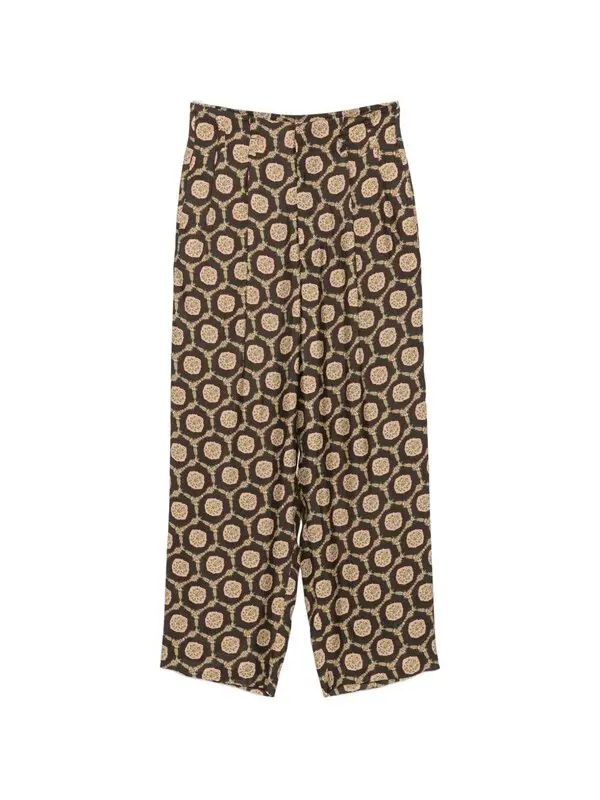 Emporio Armani Printed Wide-leg Trousers - Multi