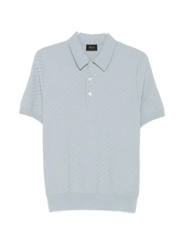 Brioni Cotton And Cashmere Polo Shirt