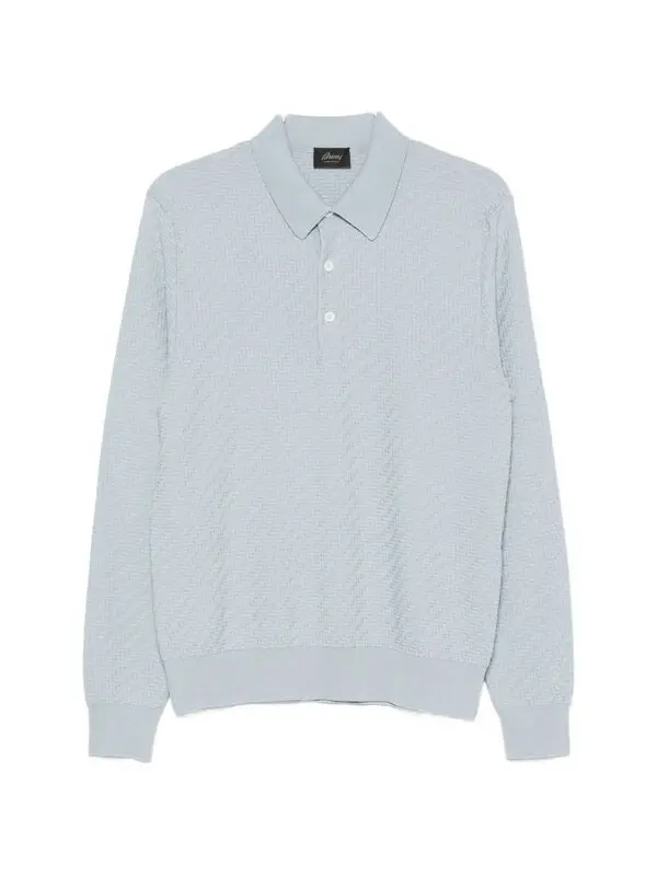 Brioni Cotton And Cashmere Polo Shirt