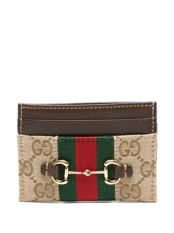 Gucci Horsebit Card Case - Beige
