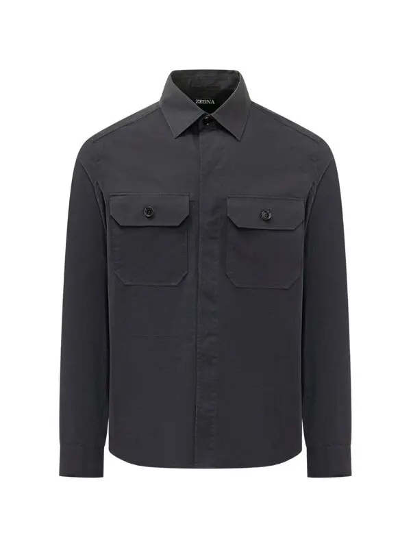 Zegna Cotton Shirt - Blue