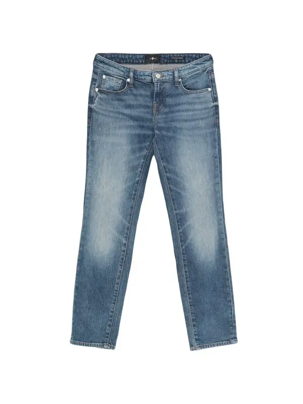 7 For All Mankind Low Cigarette Denim Jeans - Blue