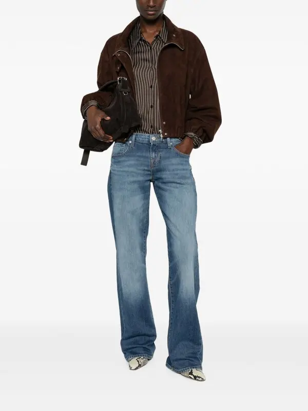 7 For All Mankind Low Straight Denim Jeans