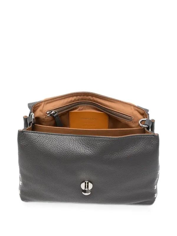 ZANELLATO Postina Daily Small Leather Handbag - Grey