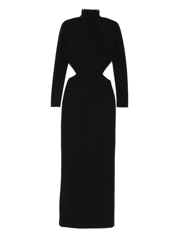 Solace London Wilma Maxi Dress With Cutout Detail - Black