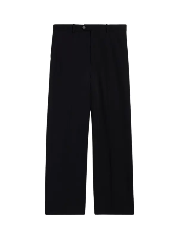 Balenciaga Large-fit Tird Trousers - Black