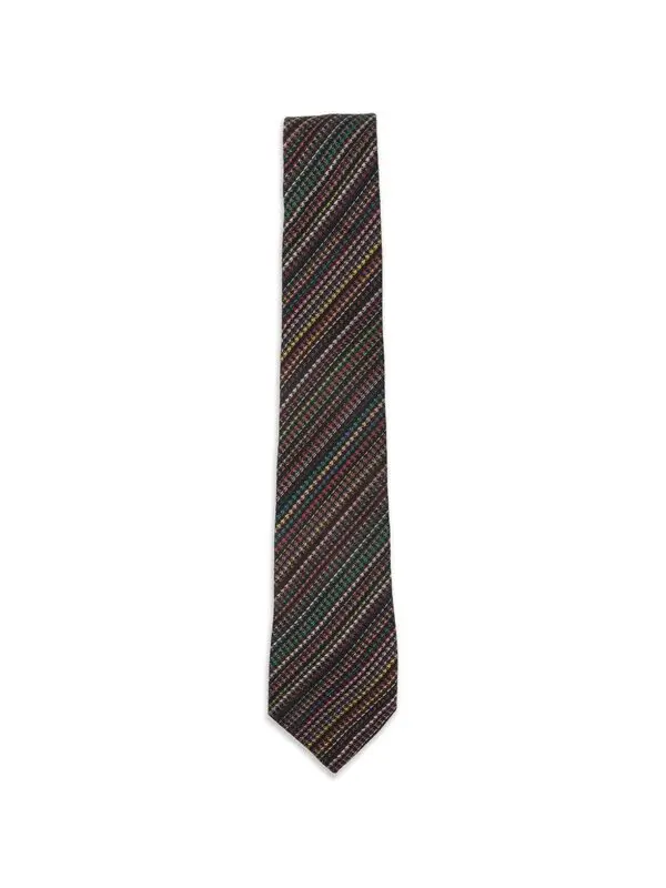Paul Smith Signature Stripe Silk And Wool Neck Tie - Multi
