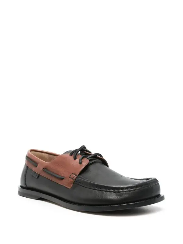 Loewe Campo Leather Boat Shoes - Brown