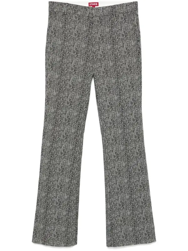 Staud Kat Herringbone Slub Texture Trousers