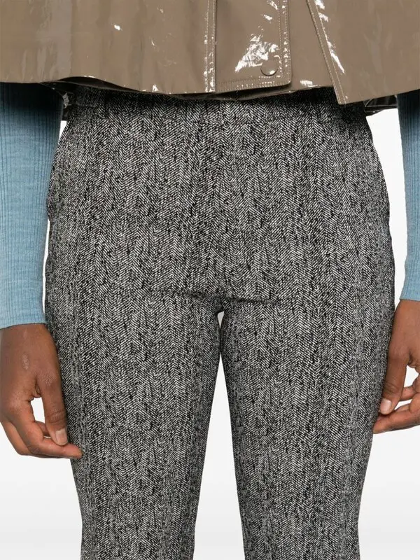 Staud Kat Herringbone Slub Texture Trousers
