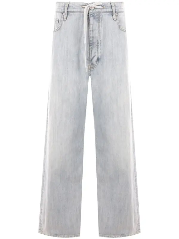 Balenciaga Wide Leg Logo Jeans