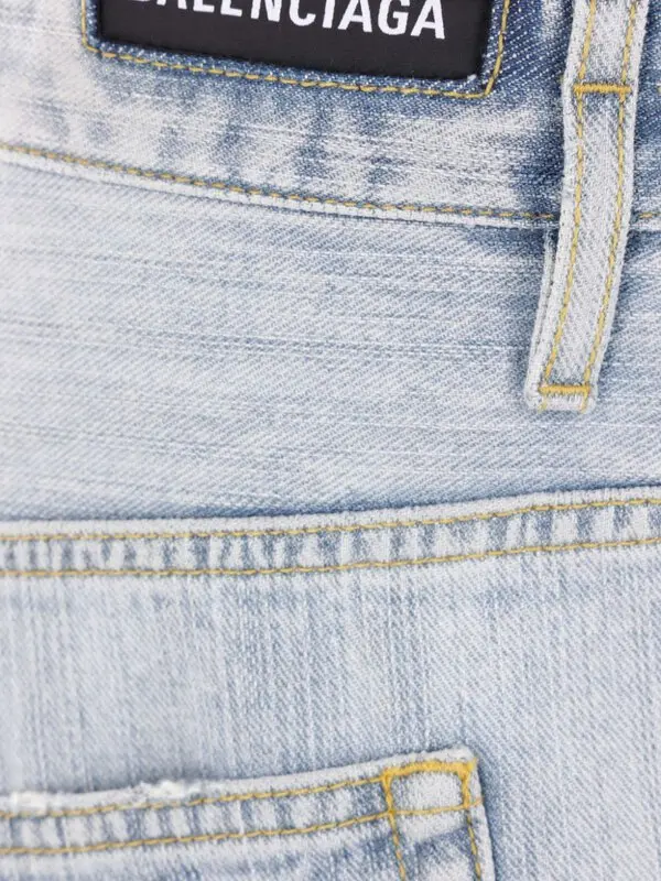 Balenciaga Wide Leg Logo Jeans