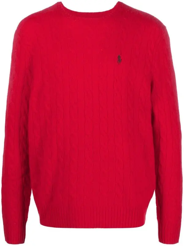 Polo Ralph Lauren Cashmere Pullover With Embroidered Pony Motif - Red