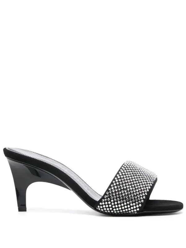 Attico Rem Embellished Mules - Silver