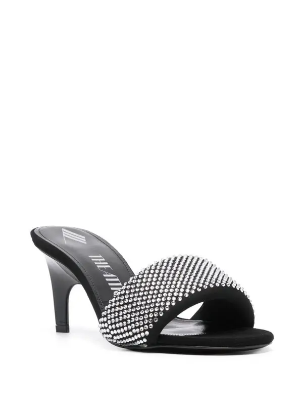 Attico Rem Embellished Mules - Silver