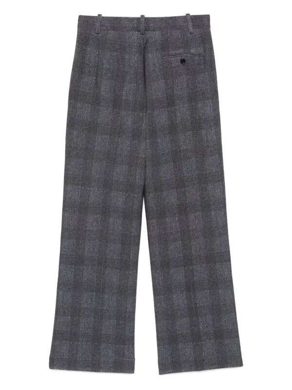 CIRCOLO 1901 Check Pattern Cotton Blend Jersey Trousers