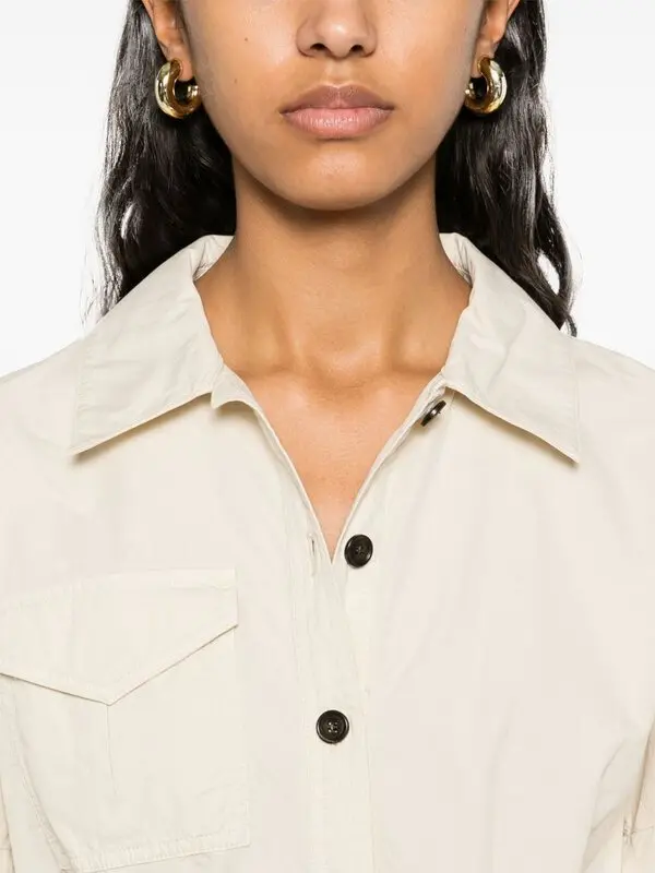 Woolrich Cotton Shirt Dress With Belt - Beige