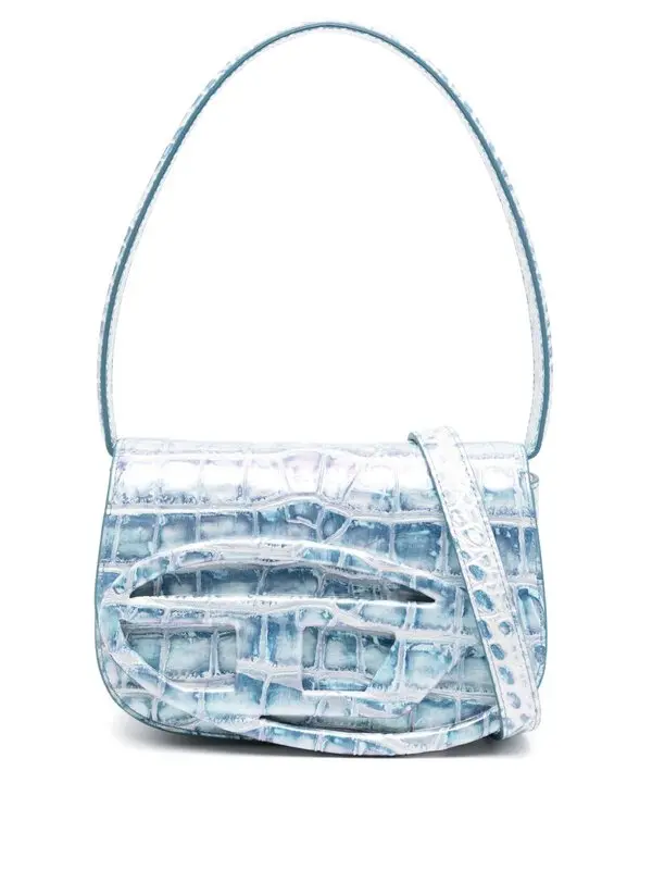 DIESEL® 1dr Leather Shoulder Bag - Sky Blue