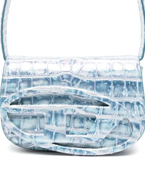 DIESEL® 1dr Leather Shoulder Bag - Sky Blue