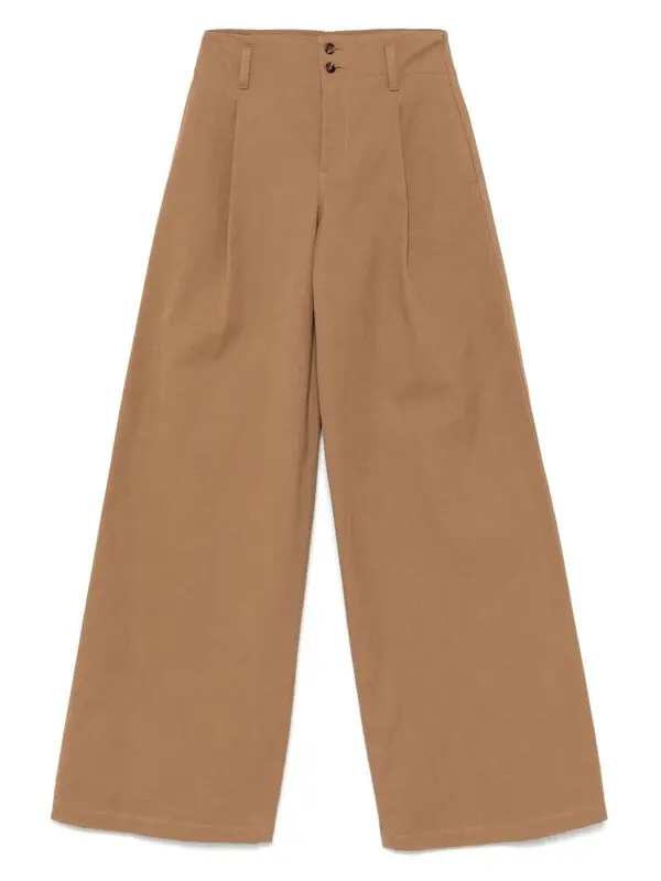 Chloé Cotton Wide-leg Trousers