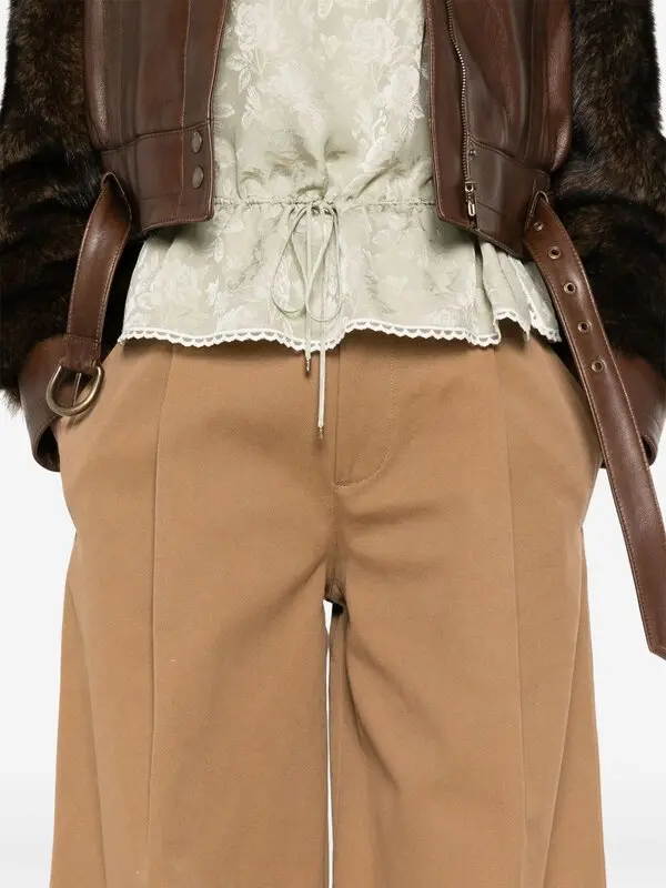 Chloé Cotton Wide-leg Trousers
