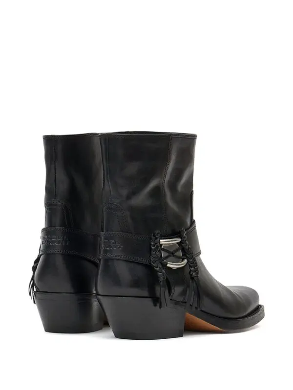 Isabel Marant Étoile Akson Leather Boots With Braided Detail