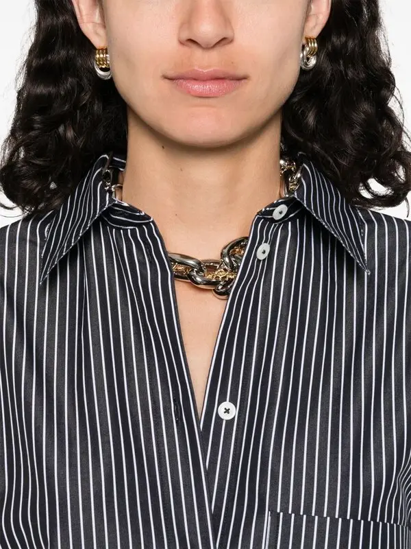 TOTEME Striped Cotton Shirt Dress