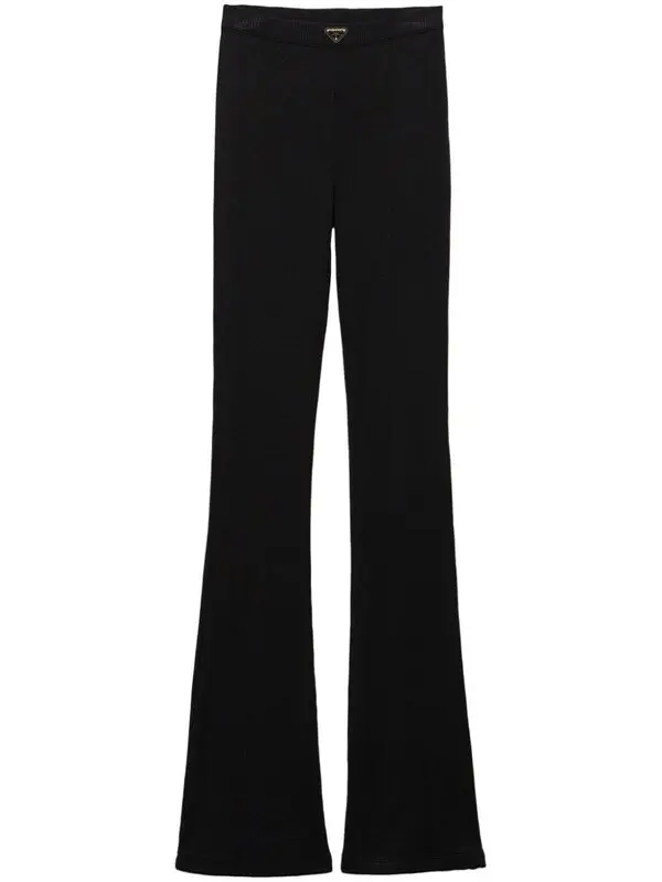 Prada Ribbed Jersey Wide-leg Trousers