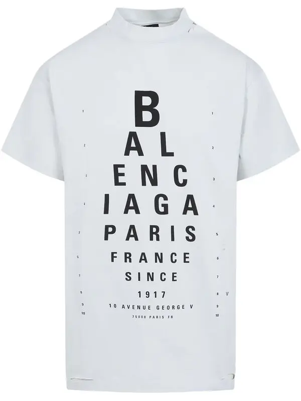 Balenciaga Optical Cotton T-shirt - White