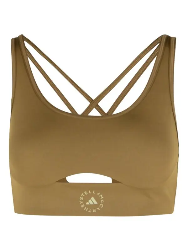 Adidas By Stella McCartney Logo Gym Bra - Brown